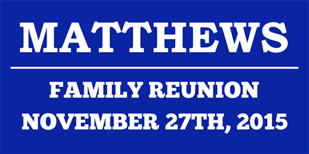 Reunion Banners, Family Banners – EasyBanners.com